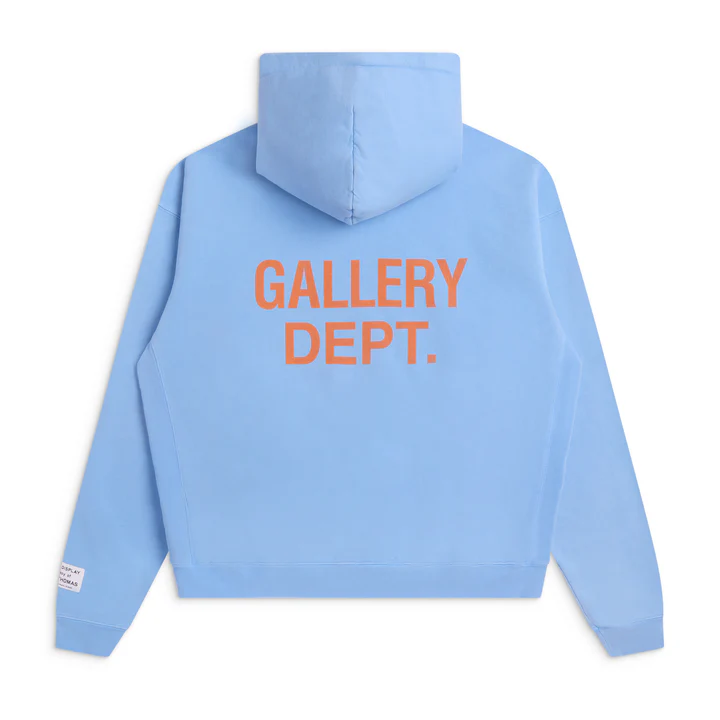 Gallery Dept 90'S GD LOGO HOODIE Baby Blue | Gallery Dept.